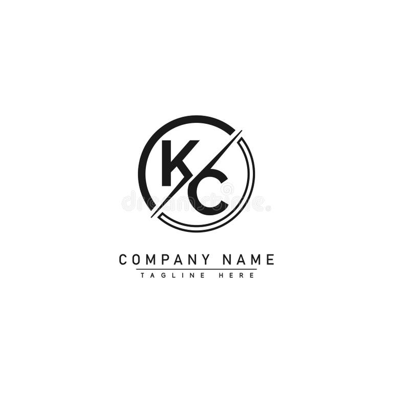 Creative Logo for Initials KC in Monogram Style - Vector Template for ...