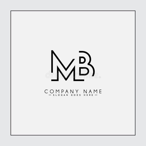 Creative Logo for Initials MB in Monogram Style - Vector Template for ...