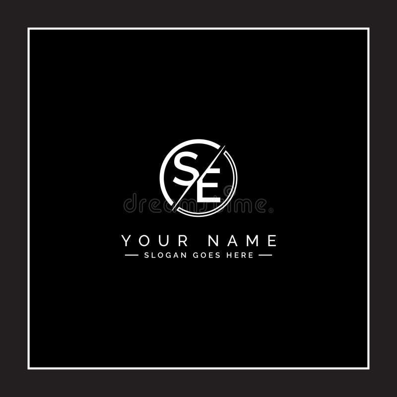 Creative Logo for Initials SE in Monogram Style - Vector Template for ...