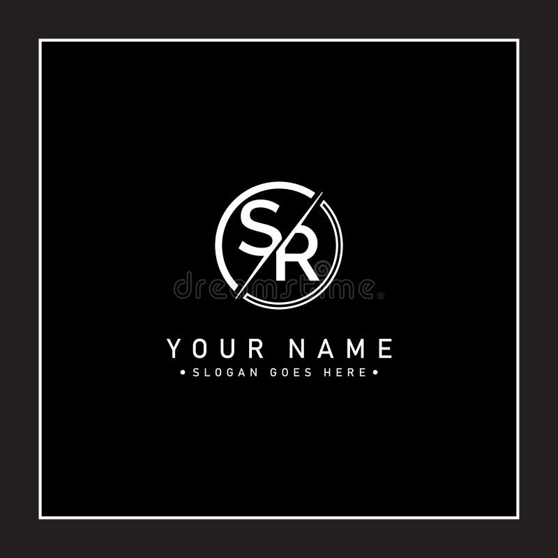 Creative Logo for Initials SR in Monogram Style - Vector Template for ...