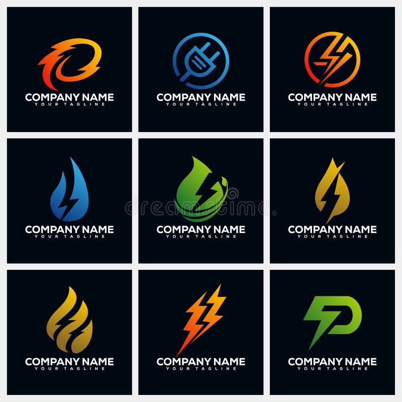 Electric Pack Creative Logo Design Concept Vector Template Stock ...