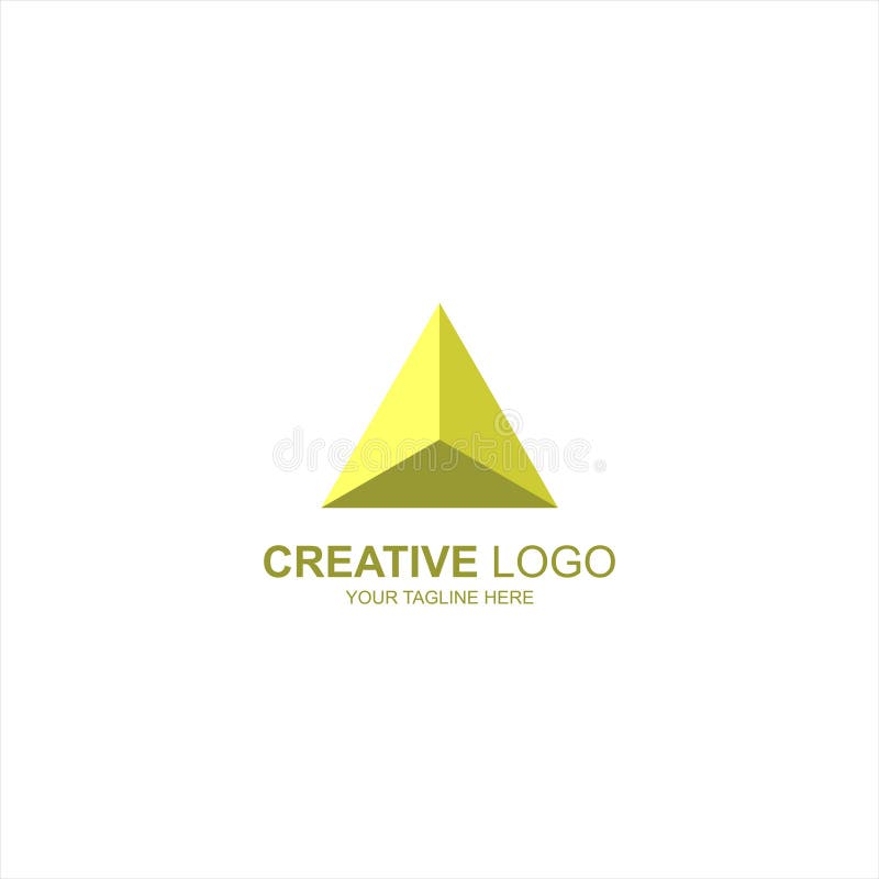 Creative Logo Triangle Icon with Creative Vector Illustration Stock ...