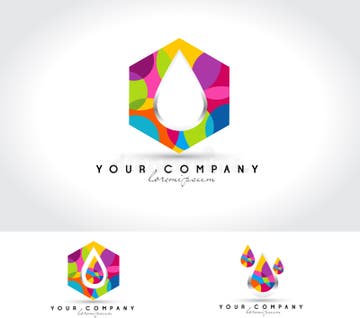 Creative Logo stock vector. Illustration of colors, drop - 46628940
