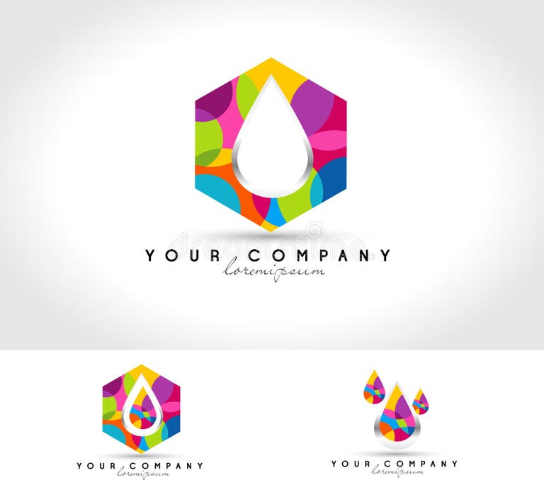 Creative Logo stock vector. Illustration of colors, drop - 46628940