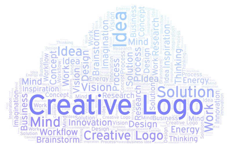 Creative Logo Word Cloud, Made with Text only. Stock Illustration ...
