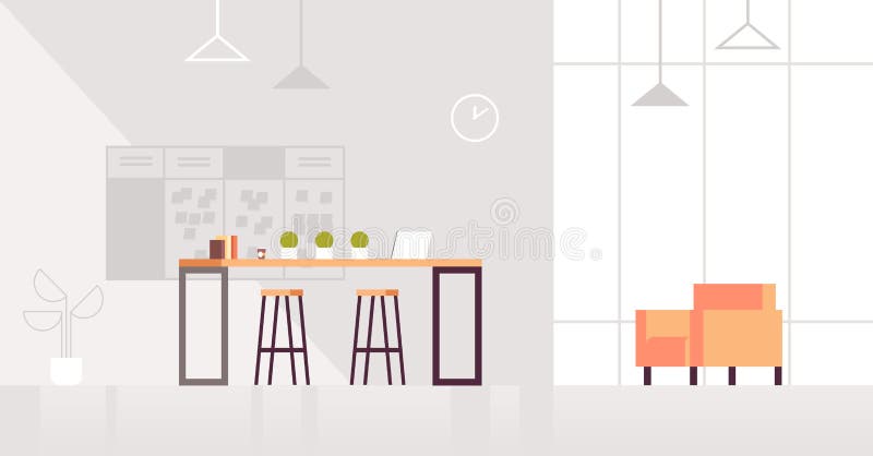 Creative Lounge Area Modern Office Interior Contemporary Co-working ...