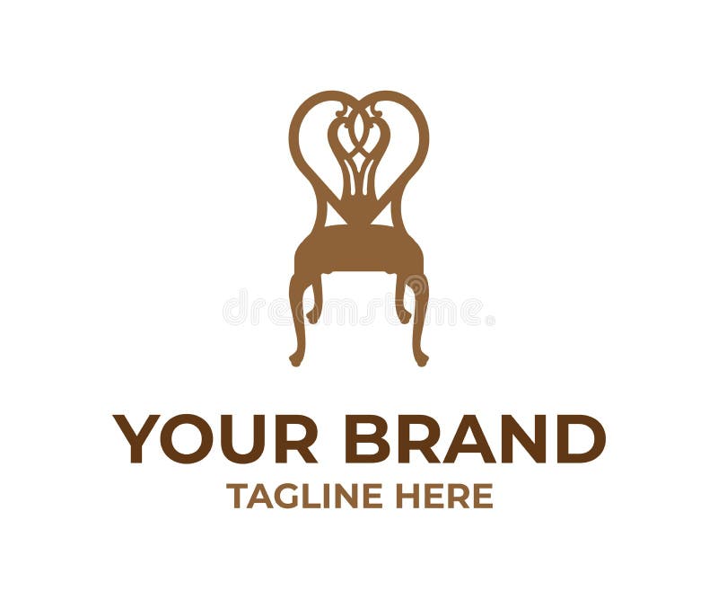 Creative Love Chair Logo Template Design Vector Illustration Stock ...