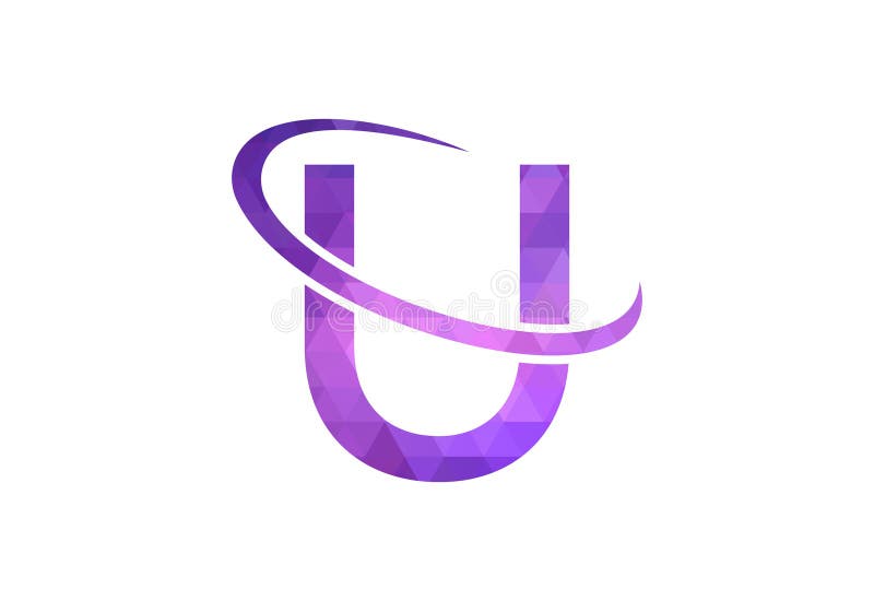 Low Poly and Initial U Letter Logo Design, Vector Illustration Stock ...