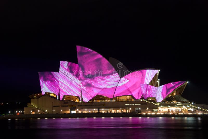 Creative Luminous Lighting Sydney Opera House Editorial Image - Image ...