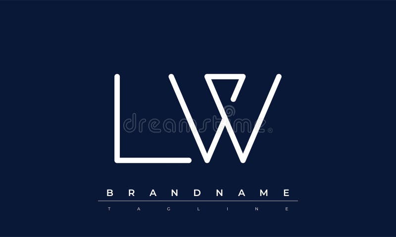 Creative LW Letter Initial Logo Vector Image Stock Vector ...