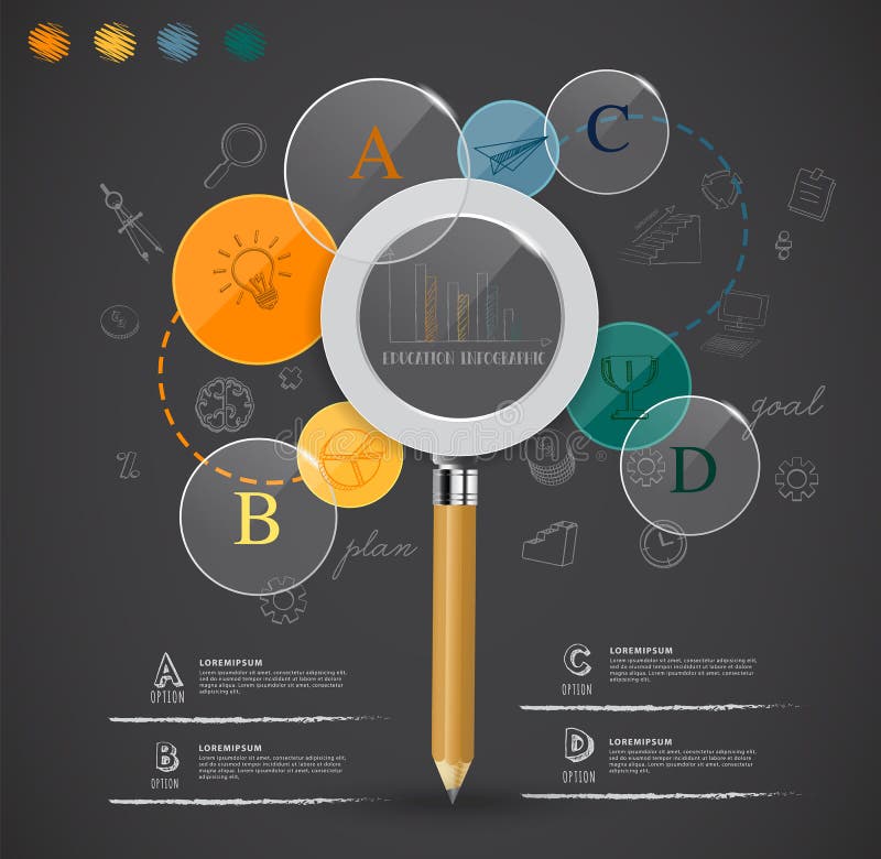 Creative Magnifying Glass Idea from Pencil Education Infographic ...