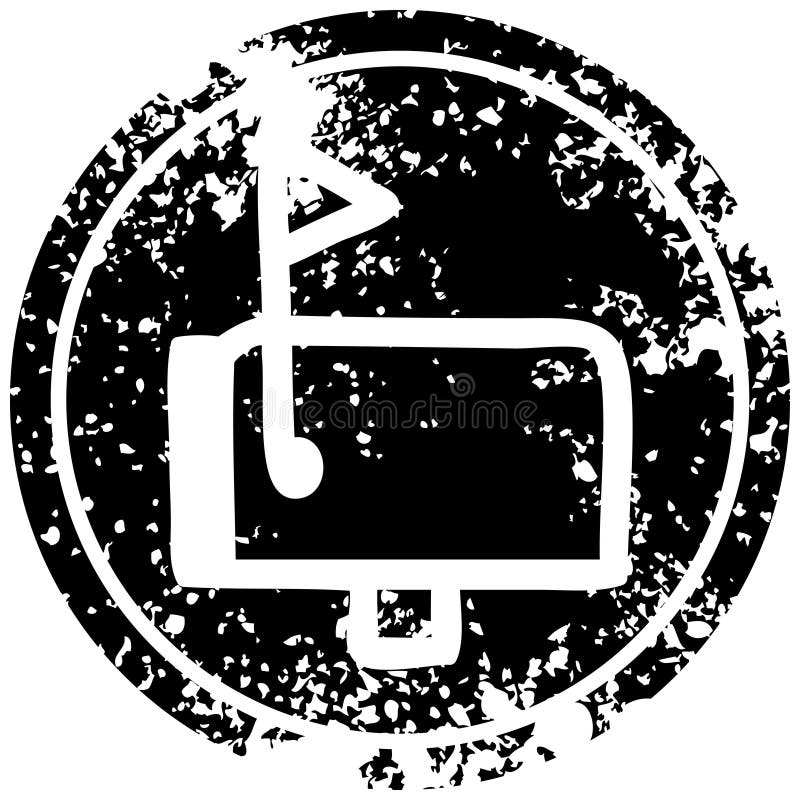 A Creative Mail Box Distressed Icon Stock Vector - Illustration of ...