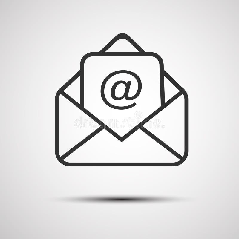 Creative Mail Icon Design in Black Color. Stock Vector - Illustration ...