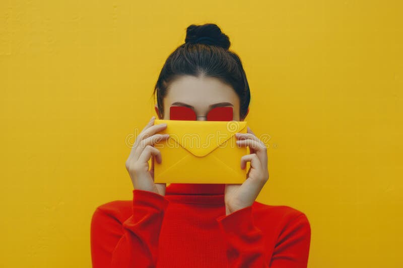 Creative Mailing Concept with Digital Envelopes, Traditional Letters ...