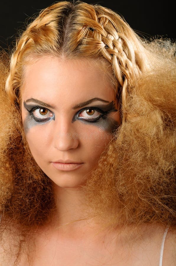 Creative make-up stock image. Image of model, female - 28033345