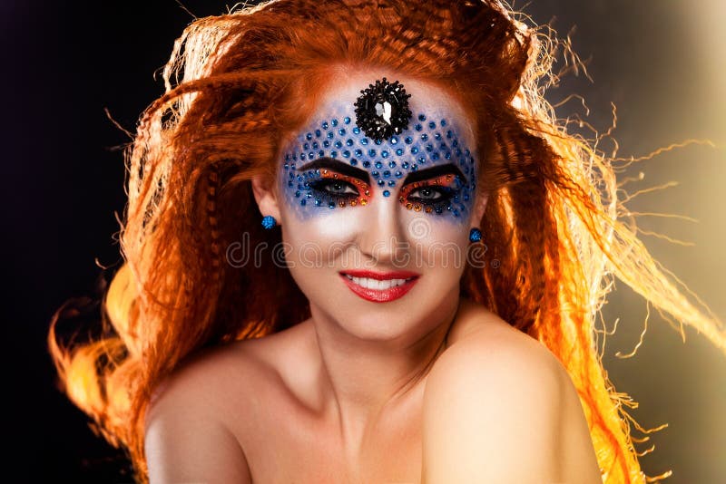 Creative make-up stock photo. Image of mask, mysterious - 29585658