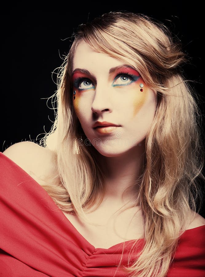 Creative makeup. stock image. Image of lady, makeup, colorful - 12300193