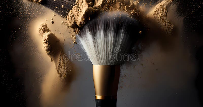 Creative Makeup Brush Backdrop with Abstract Explosion for Beautiful ...