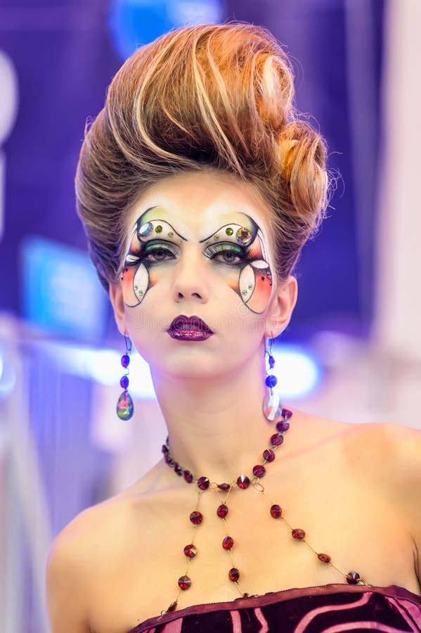 Creative Makeup Show at the Festival of Beauty Editorial Stock Photo ...