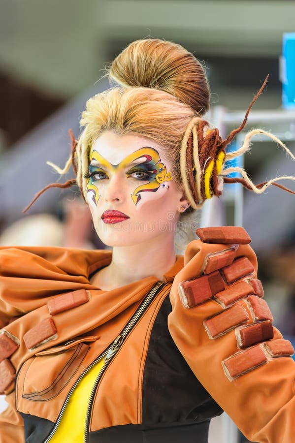 Creative Makeup Show at the Festival of Beauty Editorial Image - Image ...