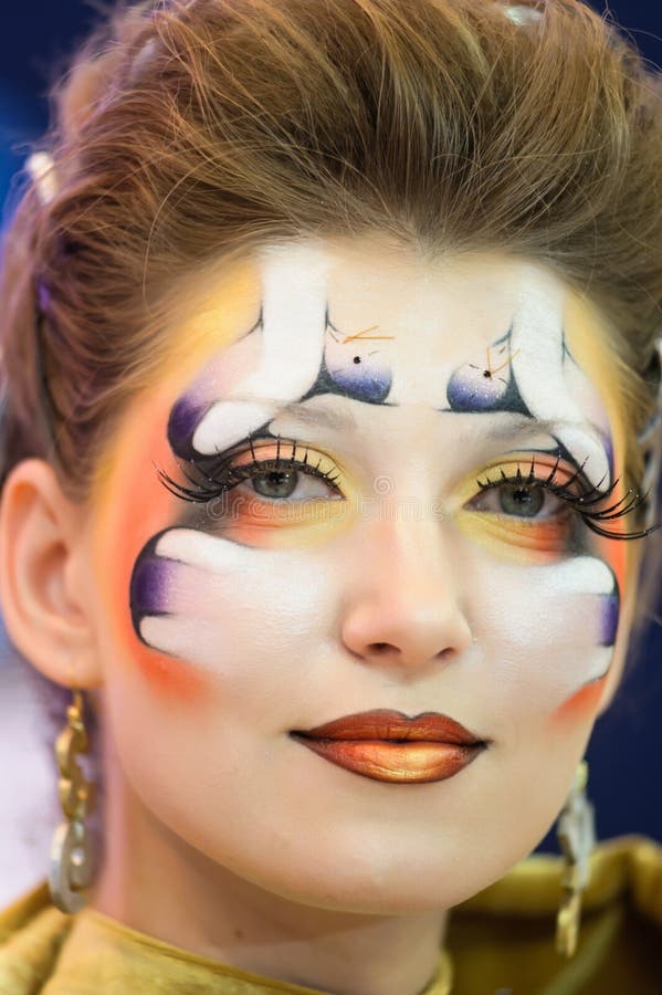 Creative Makeup Show at the Festival of Beauty Editorial Image - Image ...