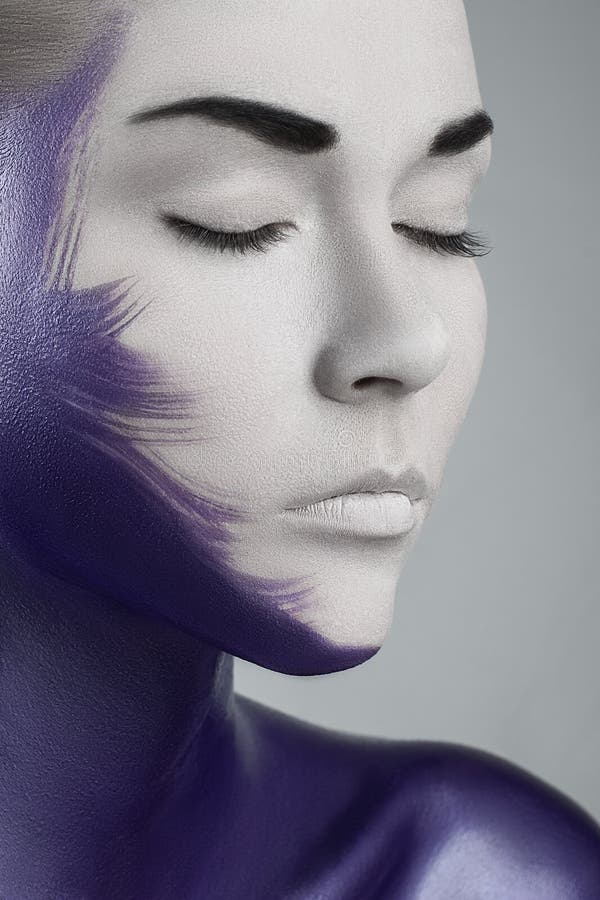 Creative makeup stock image. Image of girl, people, adult - 53158891