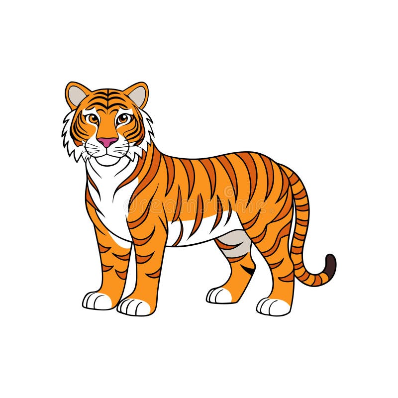 Creative Malayan Tiger Coloring Activity Stock Image - Illustration of ...