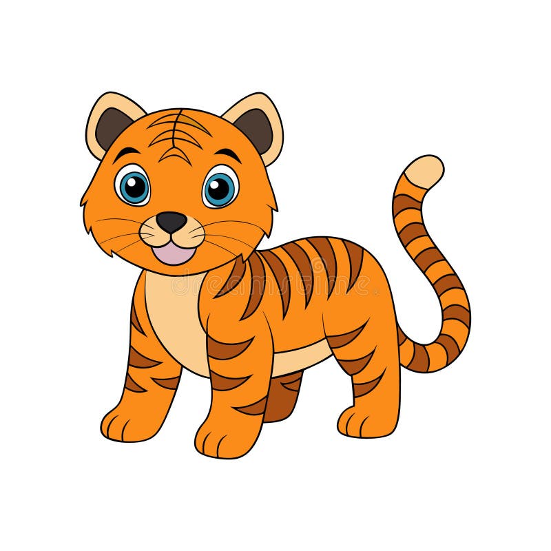 Creative Malayan Tiger Coloring Activity Stock Photo - Illustration of ...