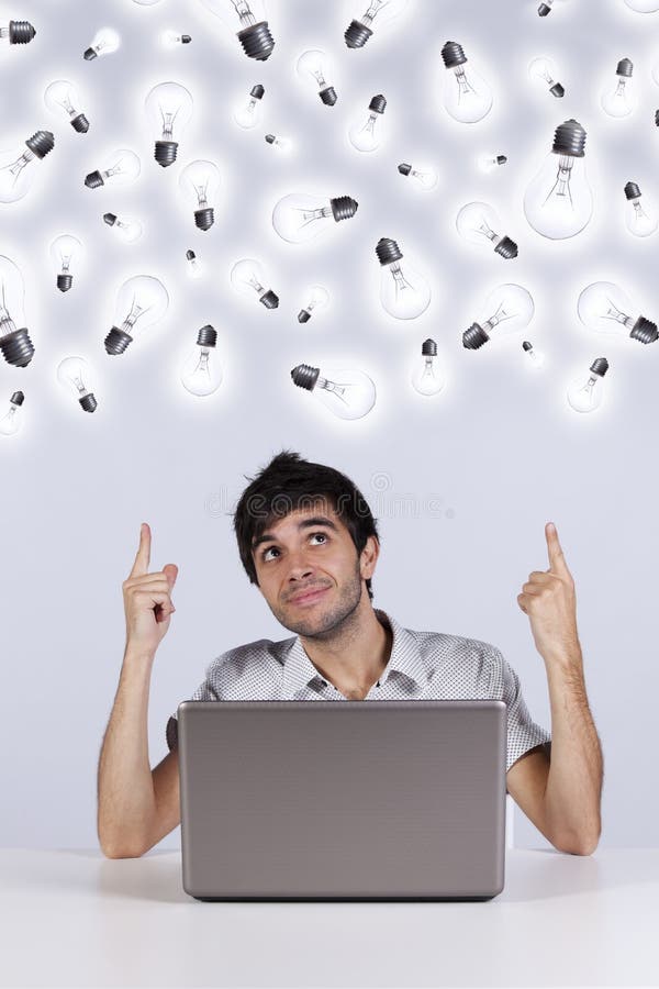 The creative man stock photo. Image of electricity, genius - 18943202