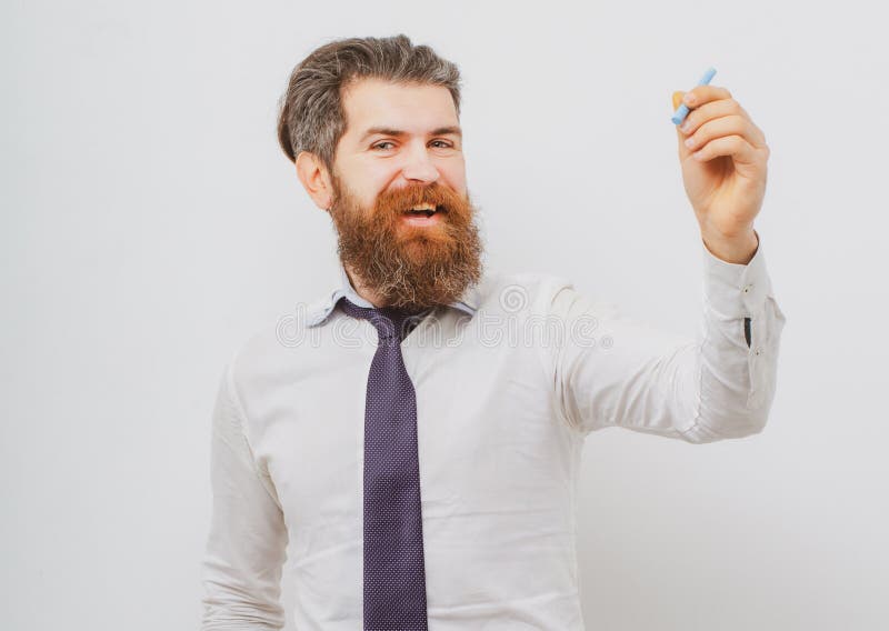 Creative Man Drawing, Template. Man Writing on a White Wall Mockup ...