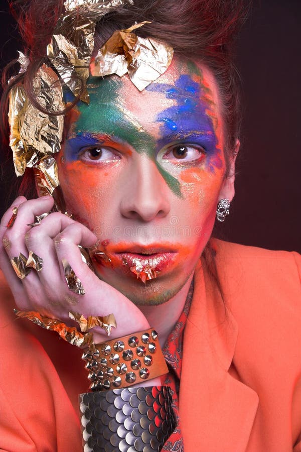 Creative man. stock photo. Image of orange, devilish - 37123878