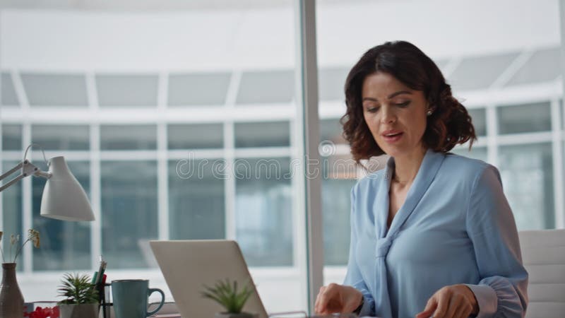 Creative Manager Planning Project at Office Closeup. Woman Reading ...