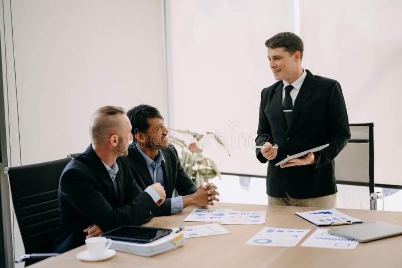 Creative Managers Crew Working with New Startup Project in Modern ...