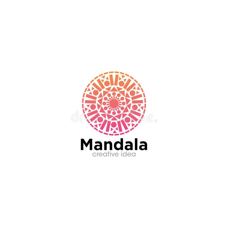 Creative Mandala Logo Design Template Stock Vector - Illustration of ...