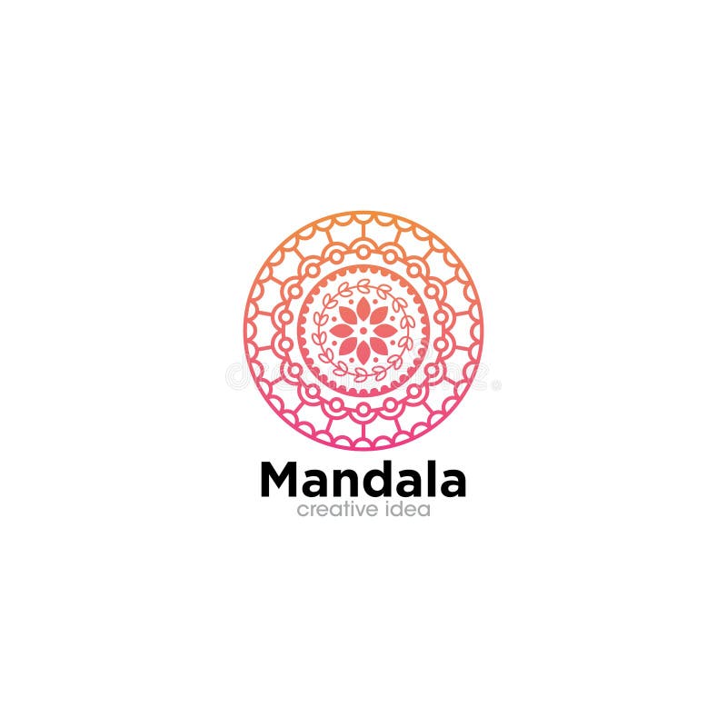 Creative Mandala Logo Design Template Stock Vector - Illustration of ...