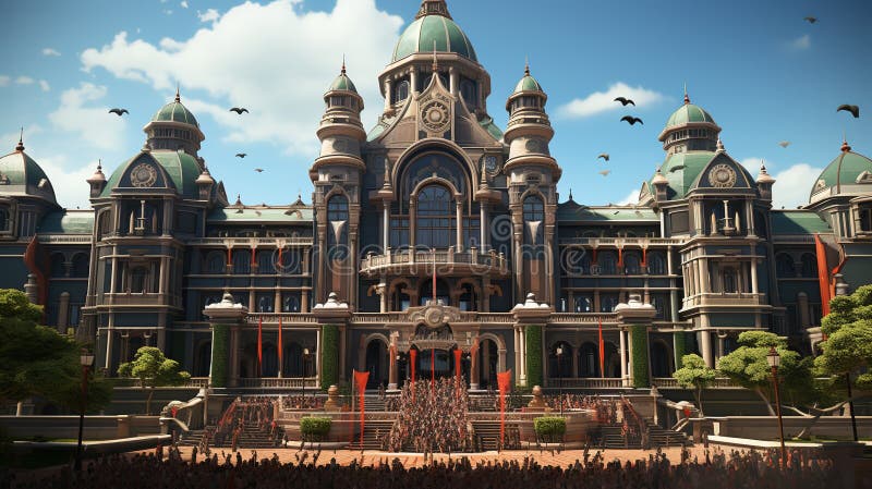 Creative Manipulation of a Beautiful Architecture View Stock ...