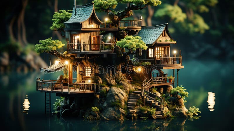 Creative Manipulation of Beautiful Fantasy Illustration Stock ...