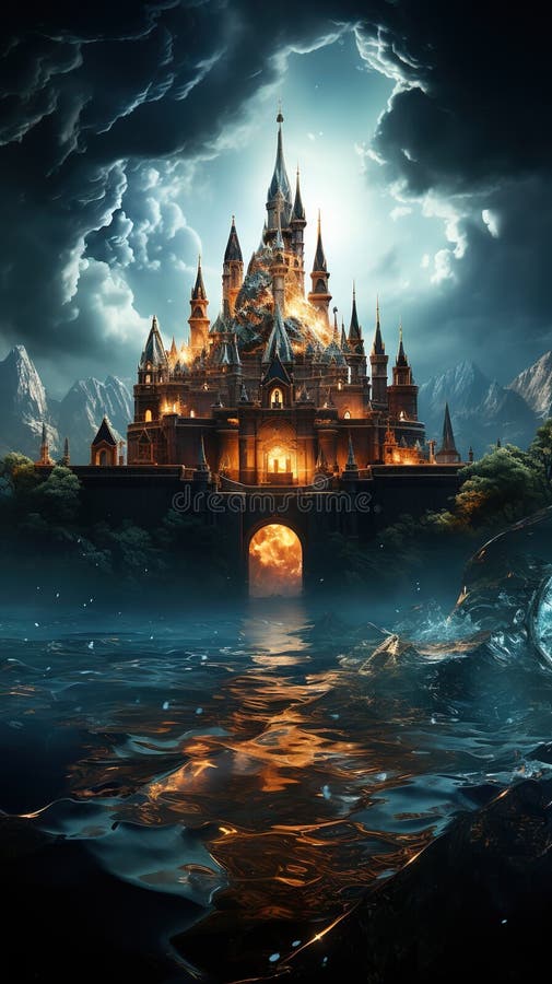 Creative Manipulation of Beautiful Fantasy Illustration Stock ...