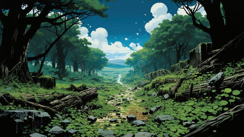 A Creative Manipulation of Digital Painting of an Empty World Stock ...