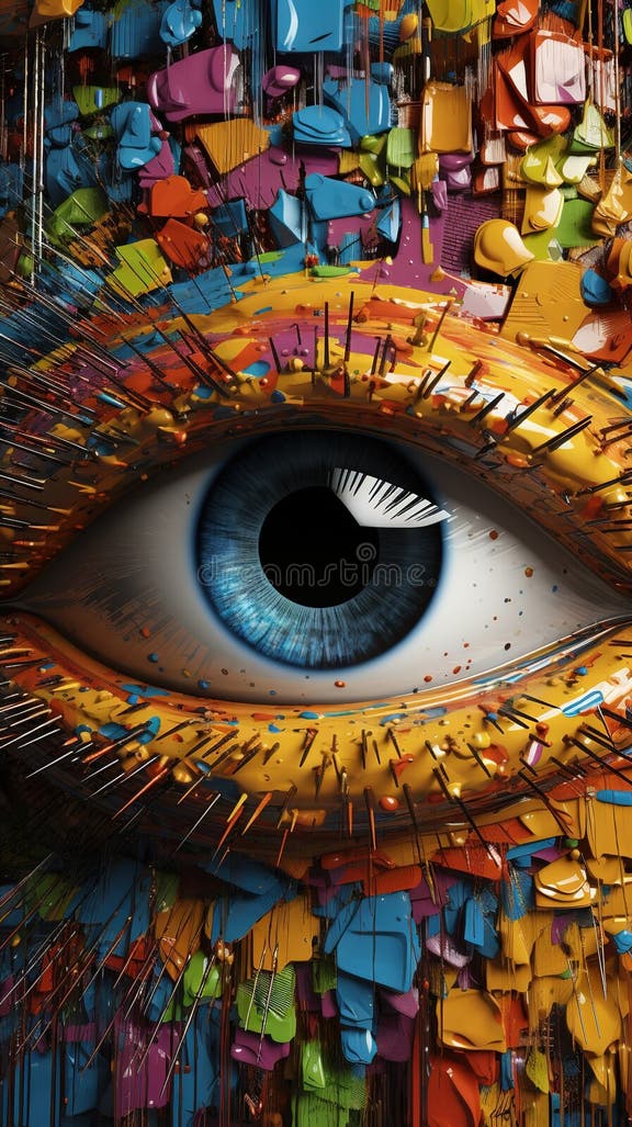 Creative Manipulation of Eye Vision Stock Photo - Image of trippy ...
