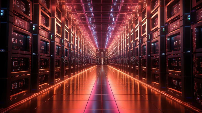 Creative Manipulation of Neon Network Stock Illustration - Illustration ...