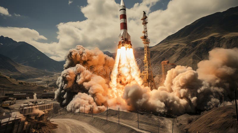 Creative Manipulation of Rocket Launching Stock Illustration ...