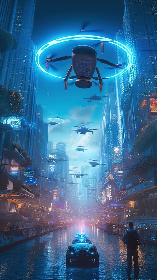 Creative Manipulation of Sci Fi Futuristic World Stock Illustration ...