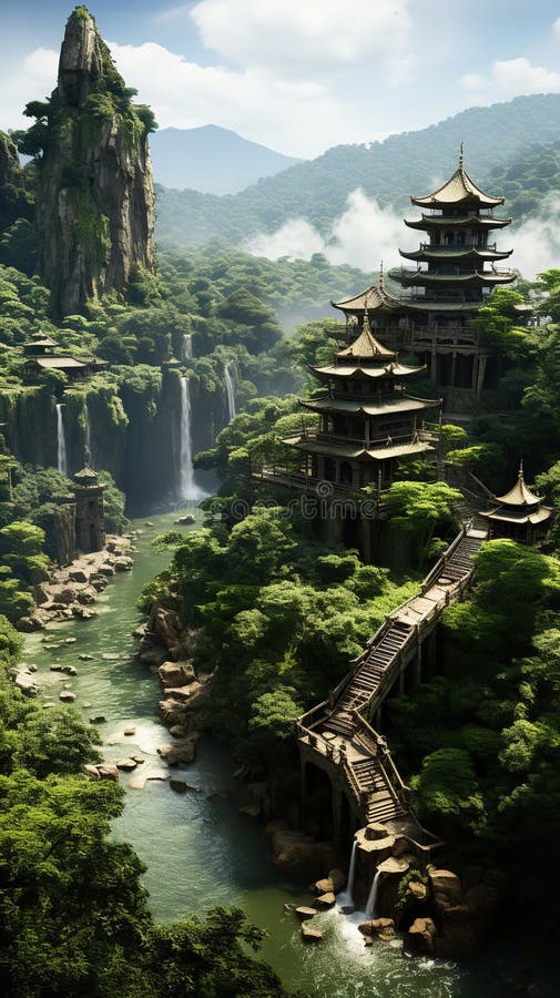 A Surreal Landscape of a Beautiful Natural Environemt Stock Photo ...