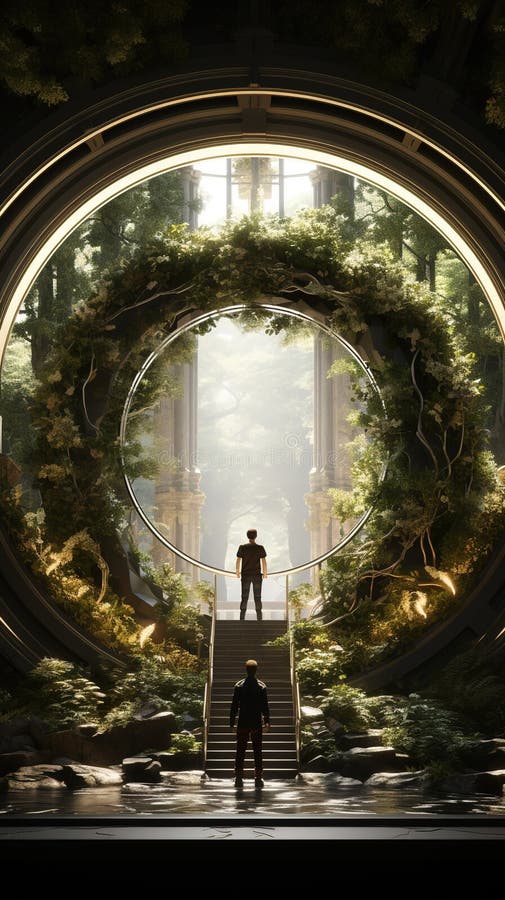 A Glimpse into the future stock illustration. Illustration of ...