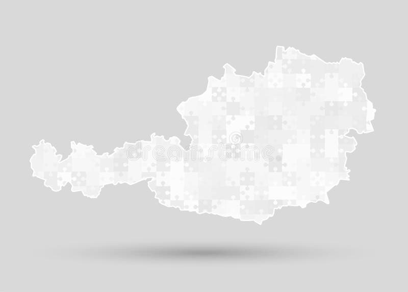 Creative Map Austria from White Puzzle, Jigsaw Stock Vector ...