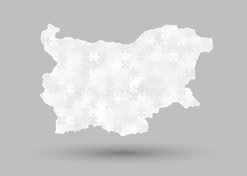 Creative Map Bulgaria from Grey Puzzle, Jigsaw Stock Vector ...