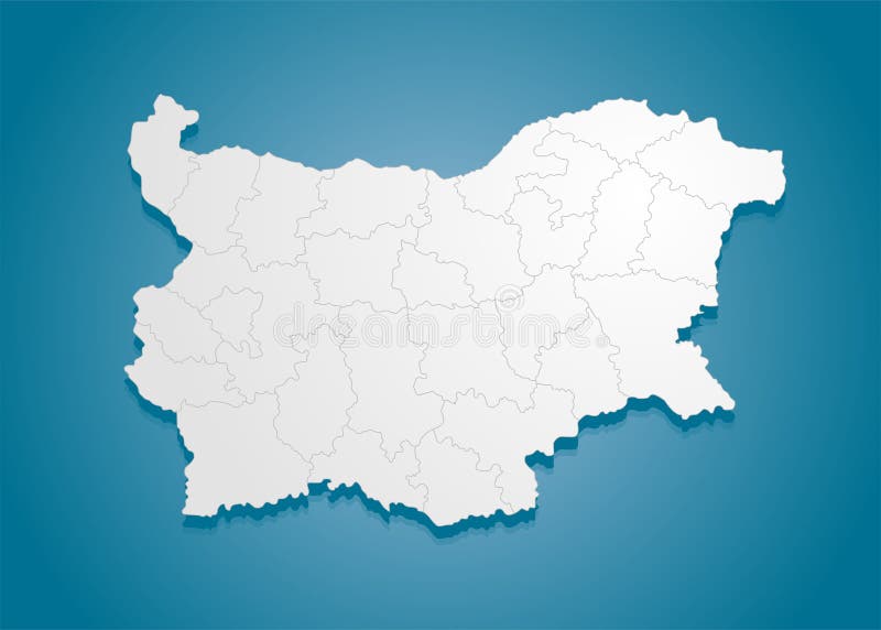 Creative Map Country Bulgaria Divided on Regions Stock Illustration ...