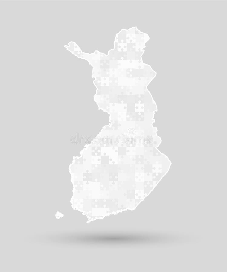 Creative Map Finland from White Puzzle, Jigsaw Stock Vector ...
