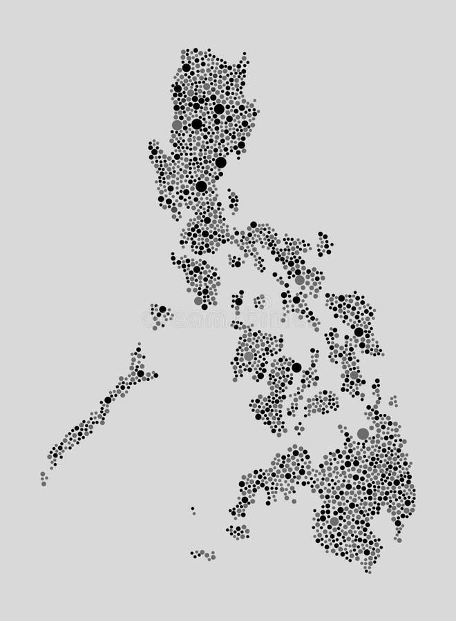 Creative Map Philippines from Random White Dots Stock Vector ...
